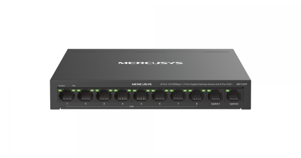 Mercusys MS110CP 8-Port 10/100 Mbps + 2-Port Gigabit Desktop Switch ...